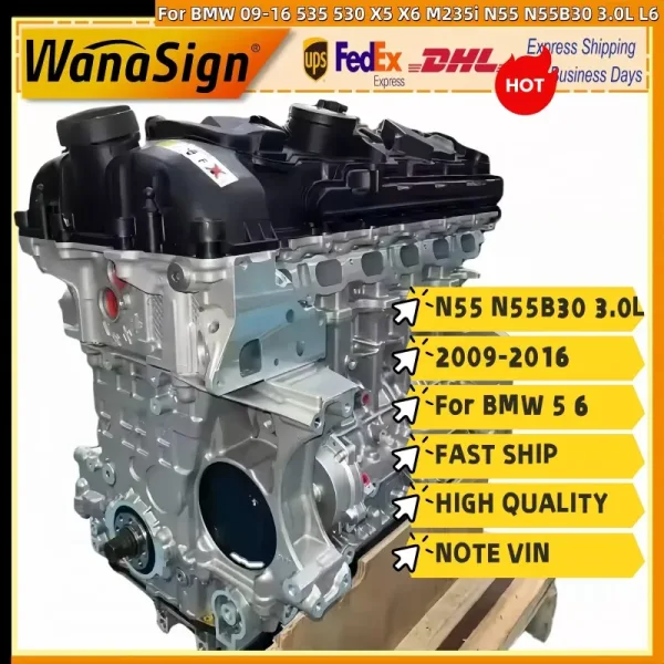 Long Block Engine Assembly For BMW N55 N55B30 3.0L | Wanasign